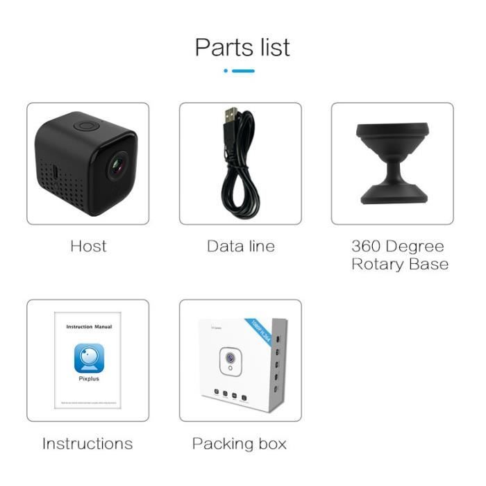 A11 avec carte 128G-Mini caméra IP de surveillance sans fil, A11, WiFi ...