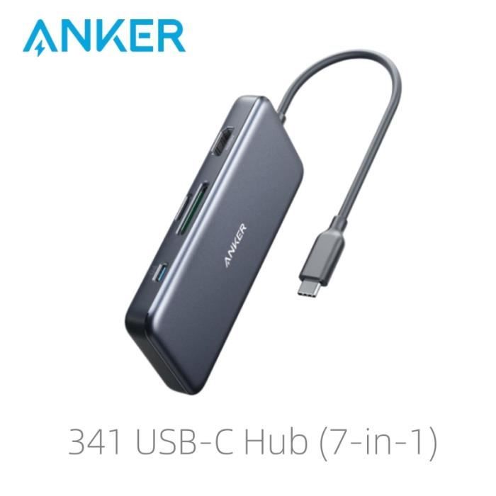Anker airies USB C, Hub 341 USB-C (7 en 1) avec HDMI 4K, Alimentation 100W, USB-C et 2 ports de ...