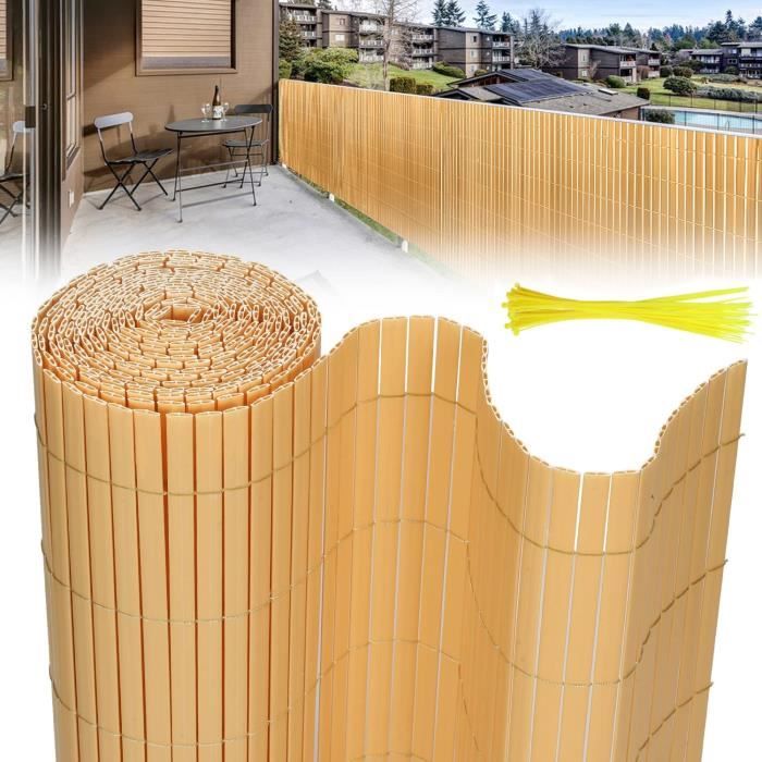 Canisse en PVC Brise Vue, Palissade en PVC extérieur avec Lattes ...