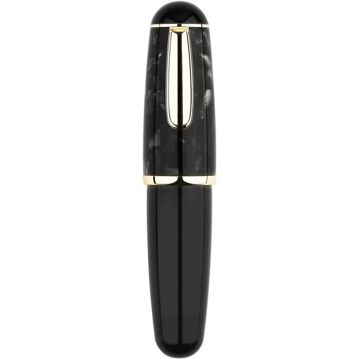 Majohn Q1 Stylo Plume Stylo Fude Plume Courbée Noir Acrylique, Petit ...