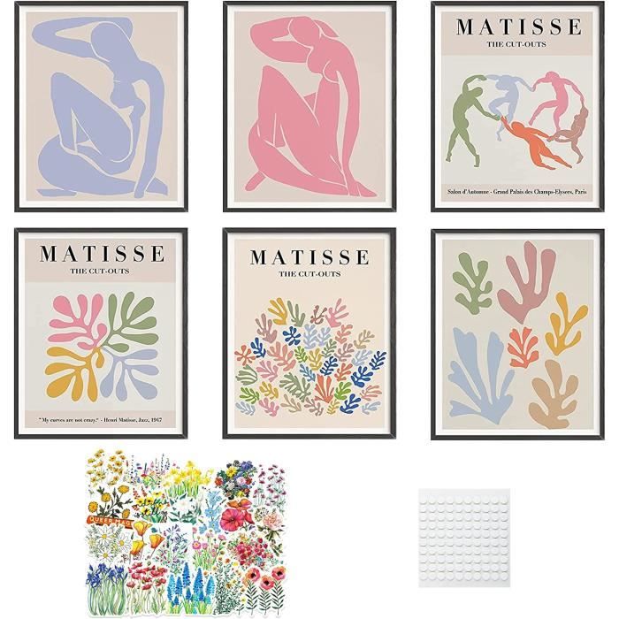 Matisse Lot de 6 affiches d'exposition d'art mural Henri Matisse pour ...