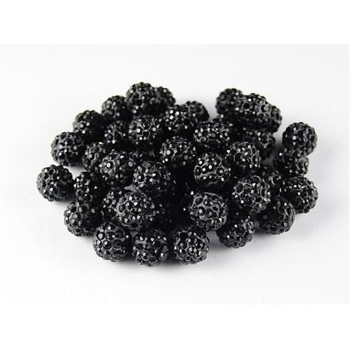 10 pièces en gros 10mm noir shamballa crystal p... - Cdiscount Beaux ...