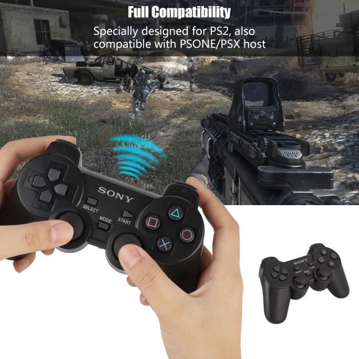 PS2 Manette Sans Fil Noir Manette de Jeu 2.4GHz 8M HB066 - Cdiscount