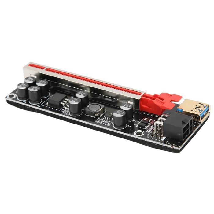 Dioche GPU 1X vers X16 Carte Riser PCIE 8 condensateurs fermes GPU anti ...