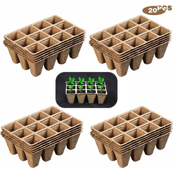 240 Pot semis Biodegradable, Pots de Pépinière Dégradables, Pots de ...