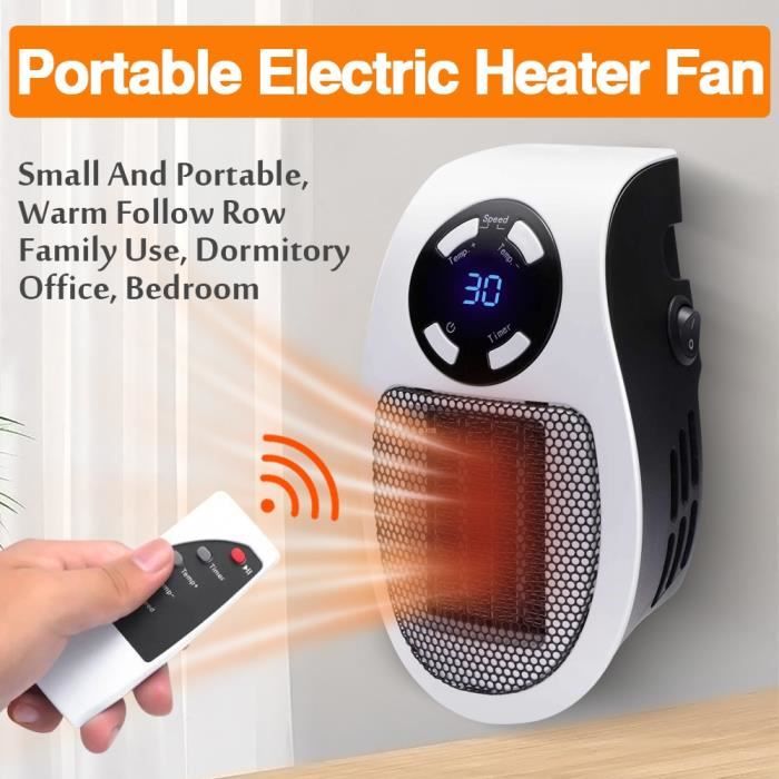 Chauffe-eau électrique Portable Plug in Wall Room Heating Stove Mini ...