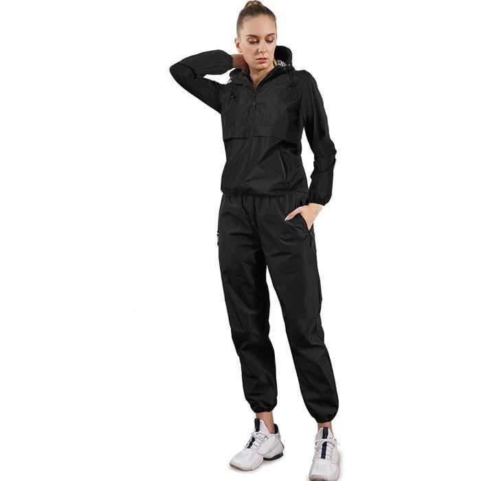 JUNLAN Ensemble de Vêtements de Sport Femme Sauna Suit Tenue de Sport ...