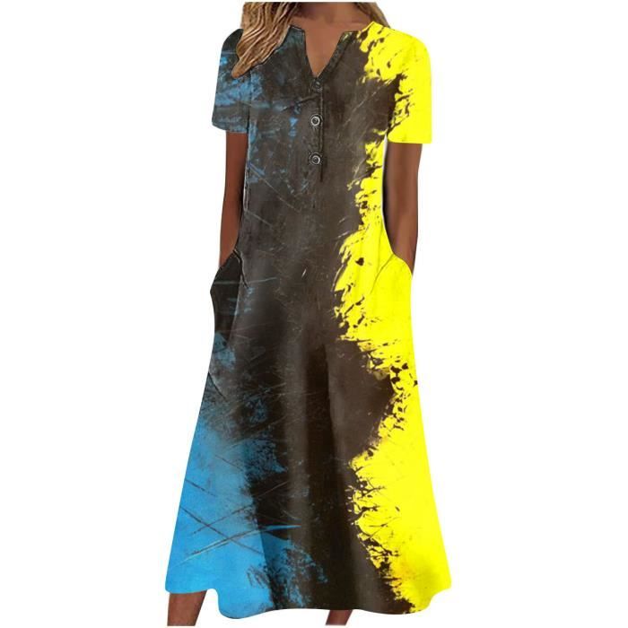 Robe,Longue Robe Vintage à imprimé Floral pour femmes,élégante, rétro ...