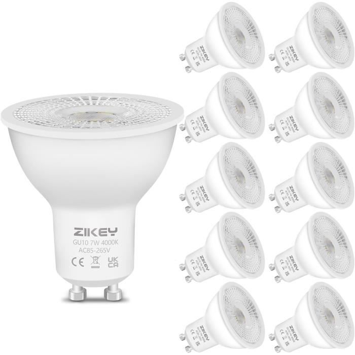 Ampoule Led Gu10,7W Équivalent 60W,Blanc Neutre 4000K,650 Lumens,Angle De Faisceau De 38 ...