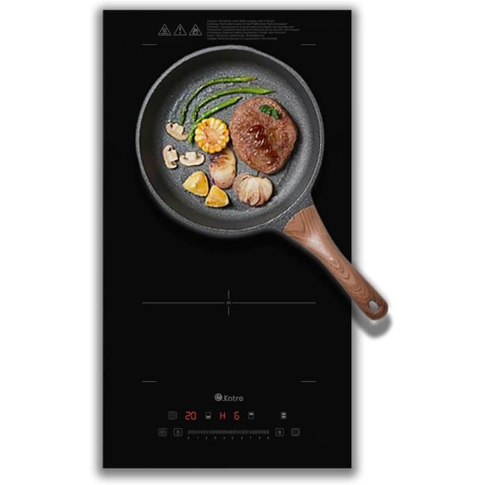 Katro Plaque À Induction 3600W, Table De Cuisson À Induction 2 Zones, 9 ...