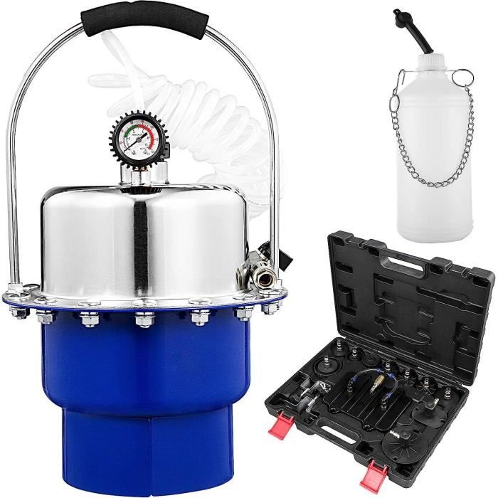 VEVOR Purgeur de Frein Capacité d’Huile 5 L, Kit de Purge de Frein ...