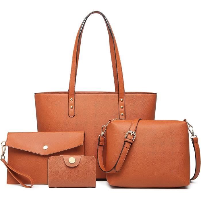 Sac À Main Femme Classique Sac Bandoulière Femme Et Card Portes Sac ...