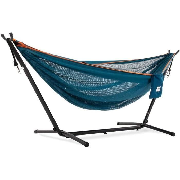 Vivere Hamac en Maille avec Support (250 cm) - Bleu/Orange - Cdiscount ...