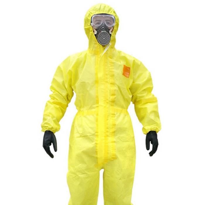 Combinaison de protection chimique liquide YOSOO - Jaune - Antistatique ...