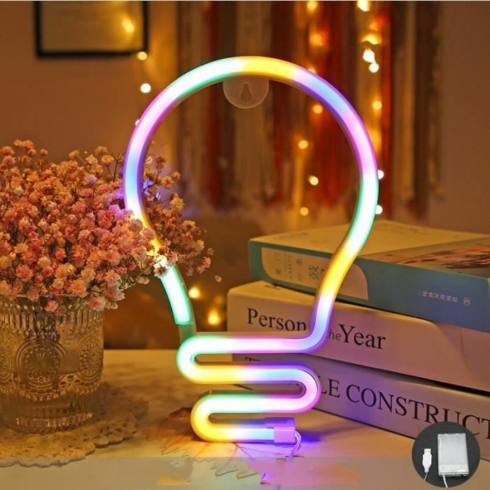 NEON,Colorful--Ampoule LED néon, signe lumineux, pour maison, fête ...