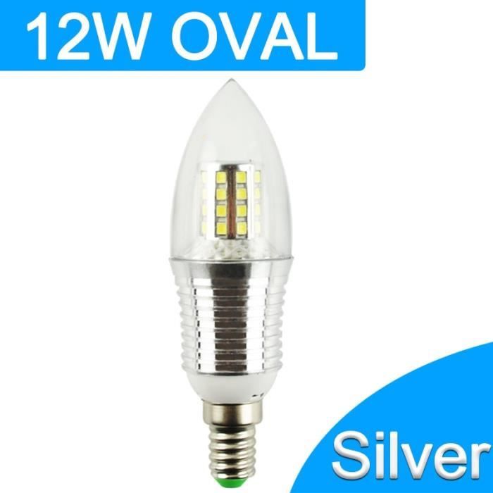 AMPOULE LED,Silver 12w Oval-Cold white--Ampoule LED E14, 10 pièces ...