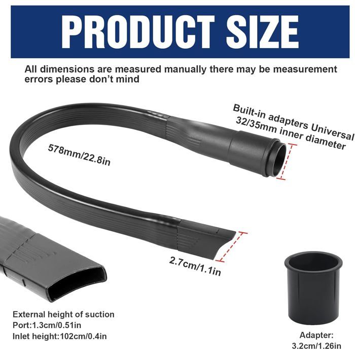 Suceur plat flexible pour aspirateur - SVATV - Raccord 35/32 mm - 62 cm ...