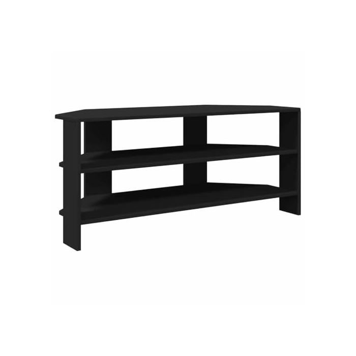 Meuble TV d'angle moderne - vidaXL - Noir - Bois d'ingénierie - 102x40 ...