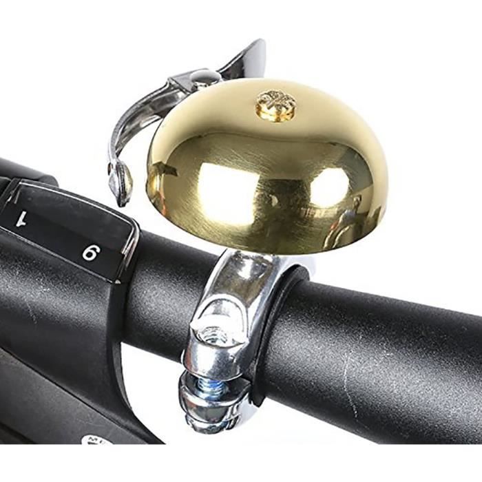 Sonnette de vélo - En métal - Pour guidon de vélo - Dorée A158 ...