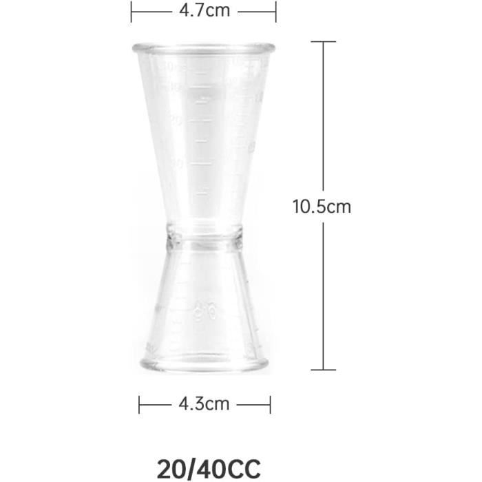 Petit Verre Doseur À Cocktail 2 Cl 4 Cl Pour Barman, Barman, Boissons[n204] - Cdiscount Maison