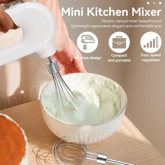 Batteur À Main Sans Fil, Mini Batteur À Main Électrique Domestique Usb ...