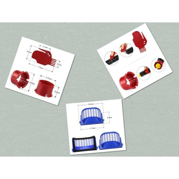Kit Accessoires Remplacement pour IRobot Roomba 600 650 620 651 621 615 ...
