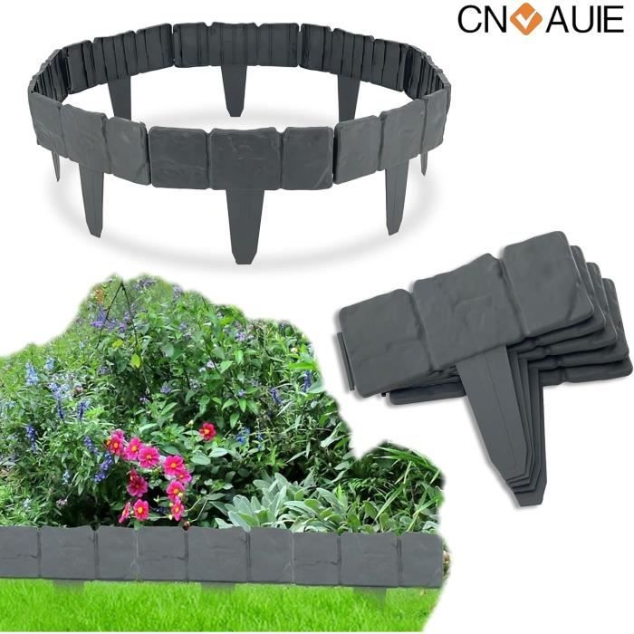 Bordure De Pelouse Plastique Aspect Pierre Bordure De Jardin Border En Polypropylène, Bordure ...