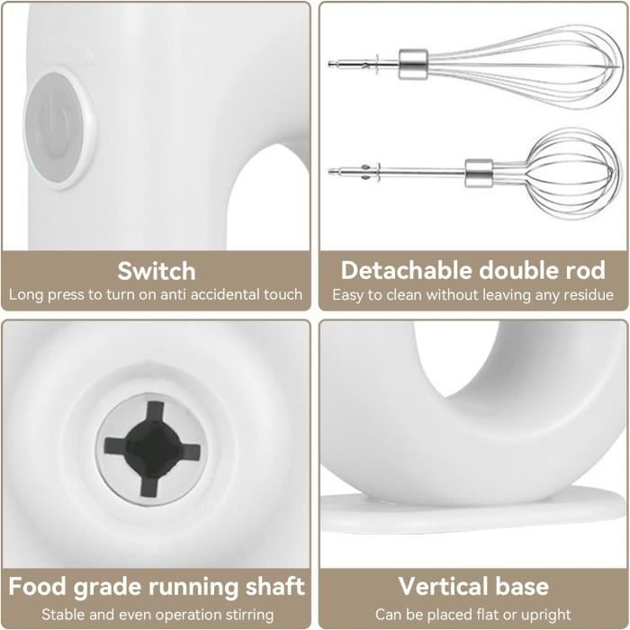 Batteur À Main Sans Fil, Mini Batteur À Main Électrique Domestique Usb ...