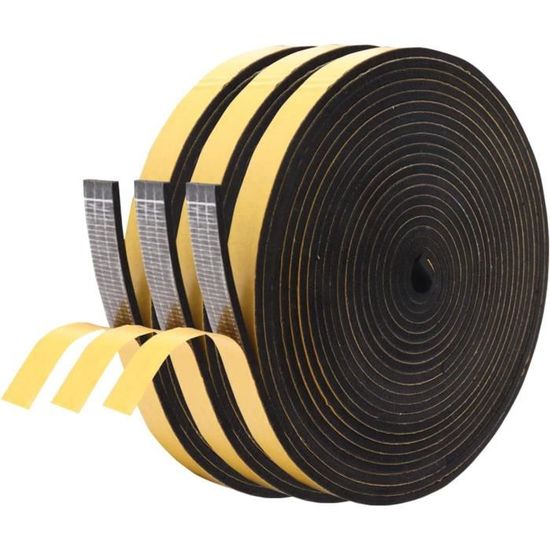 Ruban D'Étanchéité Autocollant Pour Portes Fenêtres,12 Mm (L) X 3 Mm (D ...