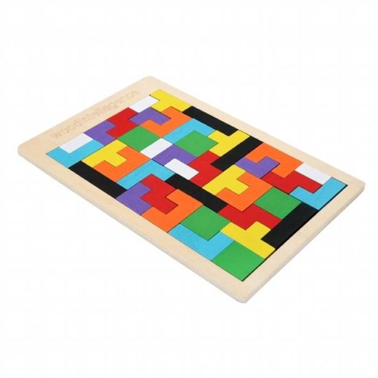 Puzzle en bois géométrique Montessori Peg Puzzle blocs coulissants ...