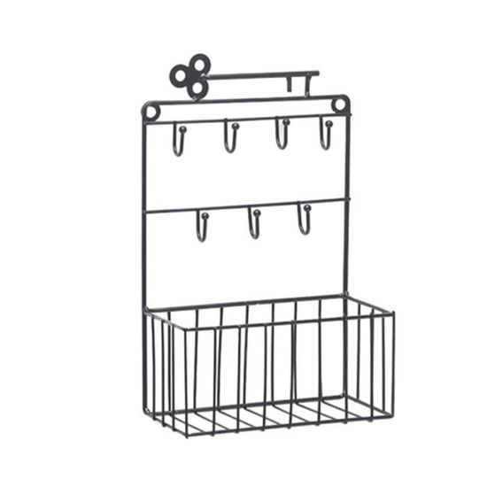 Support de rangement en fer forgé simple étagère murale, ornement mural ...