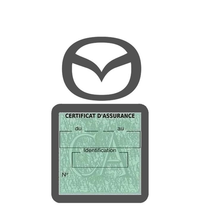 Porte étui vignette autocollant voiture MAZDA VS119-Gris STICKERS AUTO ...