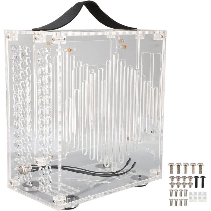 Boîtier Pc,Micro Itx Avec Conception À Flux D'Air Ventilé,Panneau ...