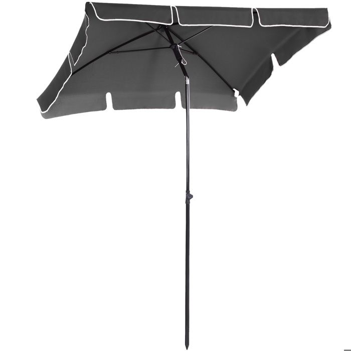 Parasol gris pliable multi‑usage plage jardin balcon pare‑soleil ...