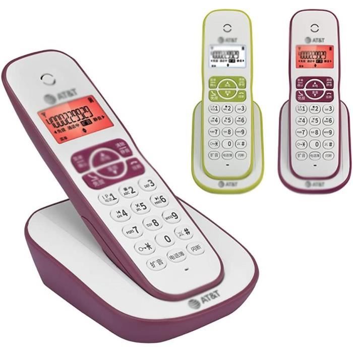 Téléphone Fixe Téléphone numérique sans Fil, écran rétro- éclairé ...