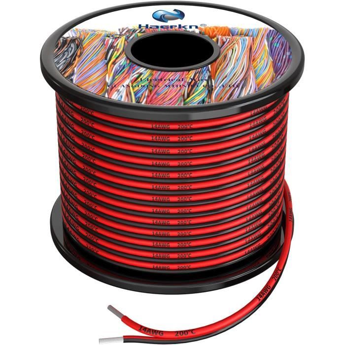 Fils électrique en Silicone 2x2.0mm² 14awg 2x8 Mètres Cable fil de ...