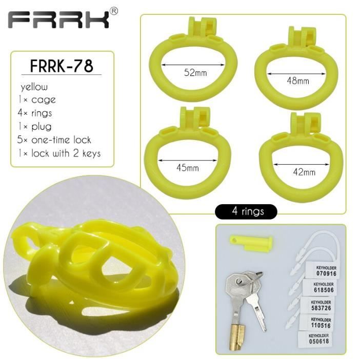 Cage À Coq De Chasteté Légère Avec 4 Anneaux De Pénis Pour Homme, Kit De Dispositif De Bondage ...