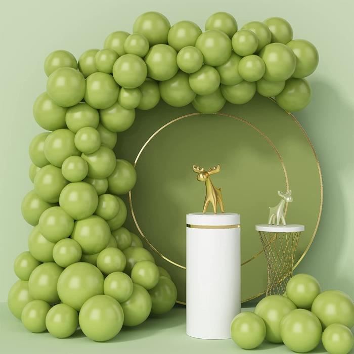 Lot De 100 Ballons Vert Sauge De 25,4 Cm - Ballons De Fête Rétro En ...