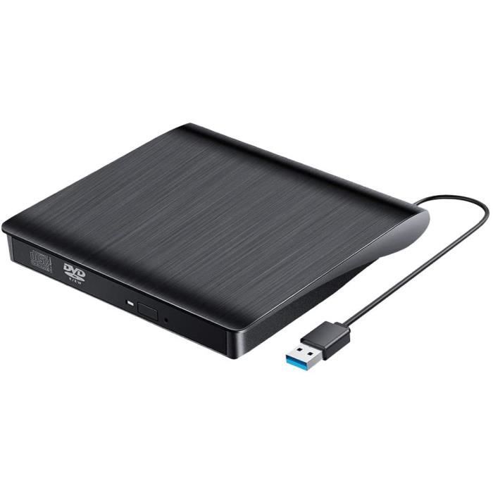 Lecteur de CD Externe USB 3.0,Portable CD-ROM DVD-ROM Lecteur de ...