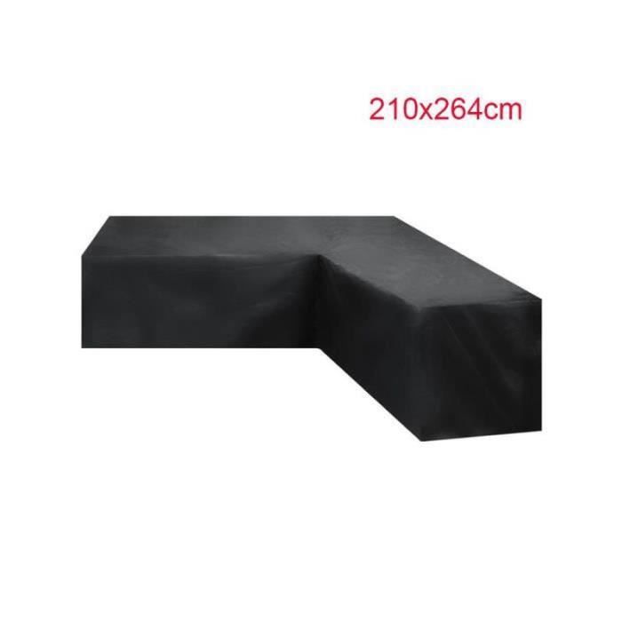 Housse de Protection pour Canapé de Jardin Noir Bâche Imperméable ...