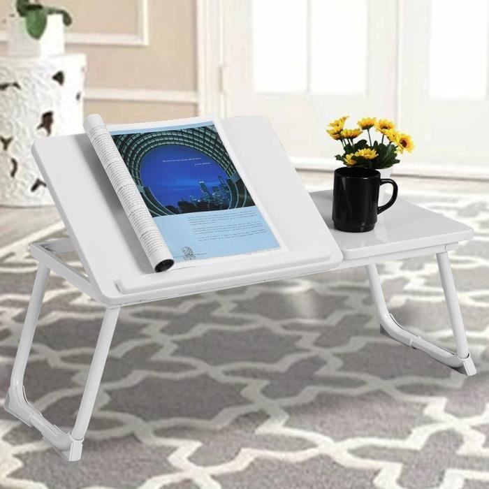 Tablette de lit pliable MAMIE BEECH - Structure en metal - Coloris ...