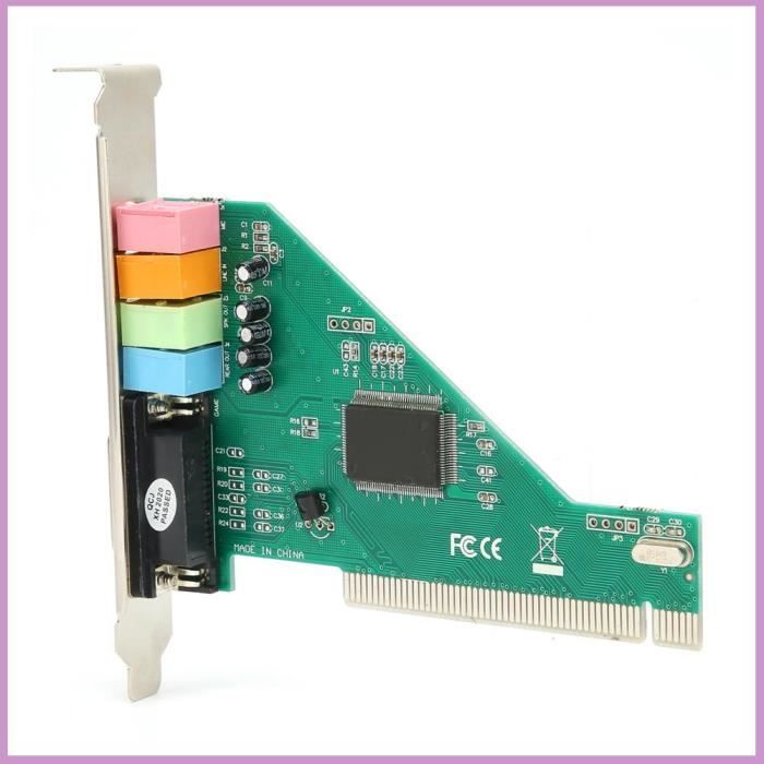 Carte son PCI - COCOSITY - Modèle 98 8738 - 120 dB - 4 Canaux ...