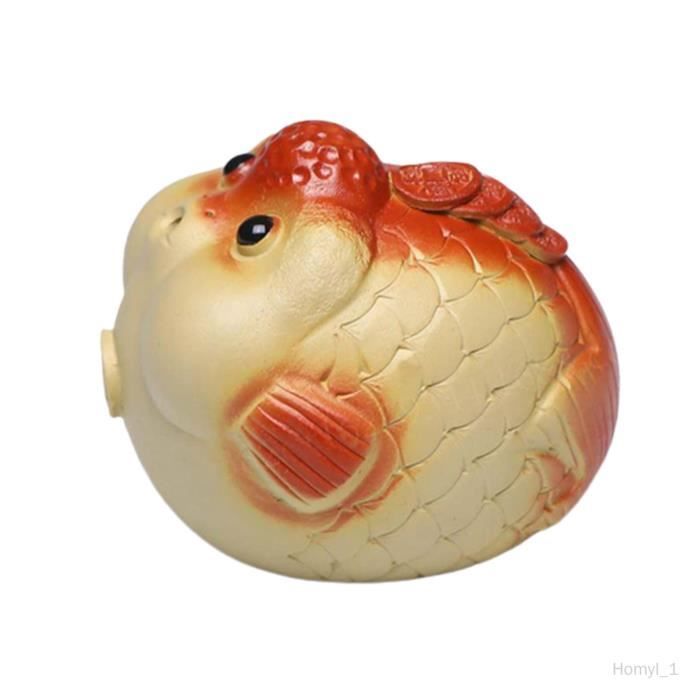 Figurine de poisson rouge - COLAXI - Sculpture d'animal en sable violet ...