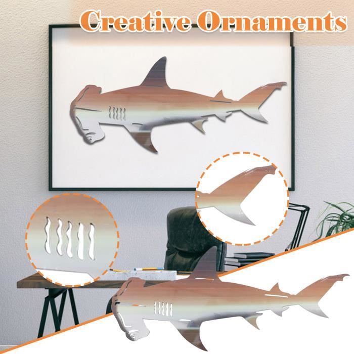 Requin Métal Art Décoration Murale Salon Chambre Maison 20 pouces g1604 ...
