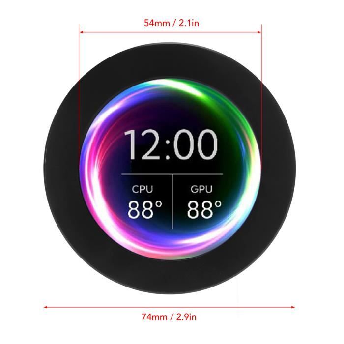 Moniteur de données - GOTOTOP - 2,1 pouces - Résolution 480x480 ...