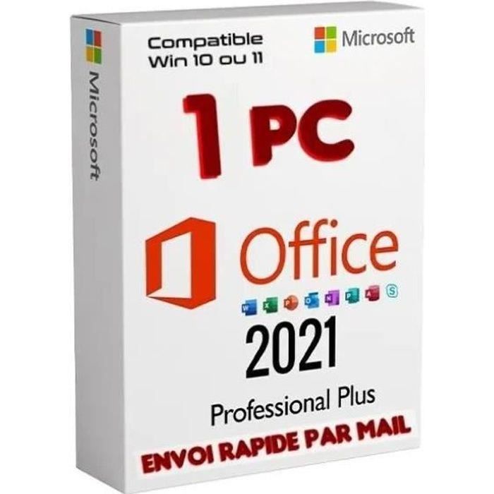 OFFICE 2021 PRO PLUS (version complète dématérialisée) - Envoi Rapide ...