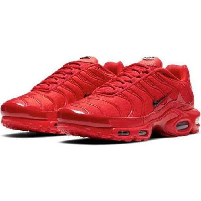 Chaussures de course Nike Air Max Plus TN Low - Rouge - Homme - Lacets ...