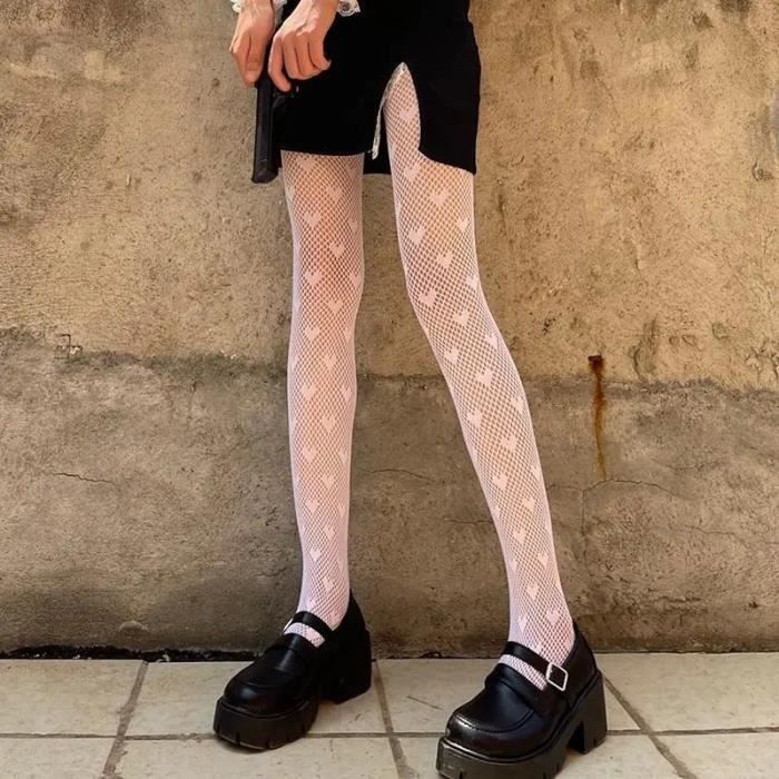 Bas,Bas de pantalon en résille noir G, en dentelle, mignon, gothique ...