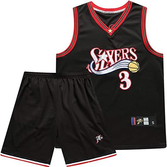 Maillots De Basketball Hommes Adulte Basket Maillots Iverson NO.3 ...
