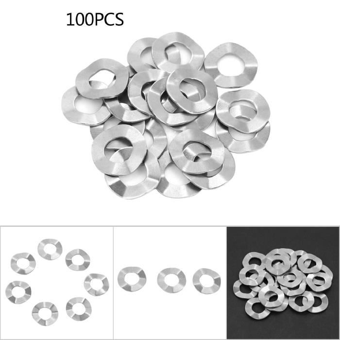 Pwshymi-rondelle ondulée à ressort M10 20pcs rondelle ondulée en acier ...